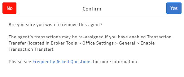 Delete an agent (TransactionDesk Edition)