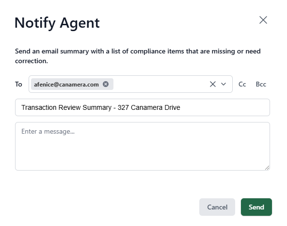 Review your agents' transactions (Transact)