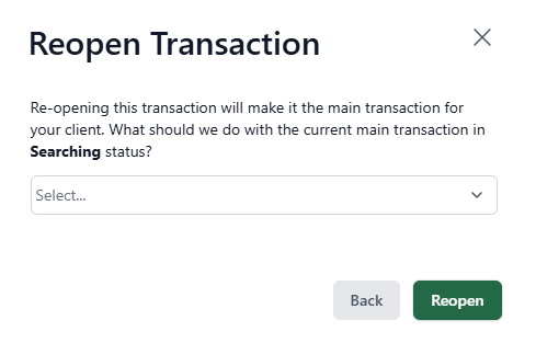 Reopen a lost deal (Transact)