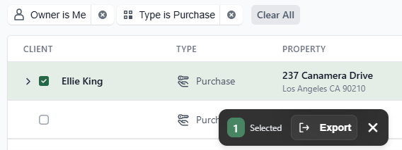 Export your transactions (Transact)