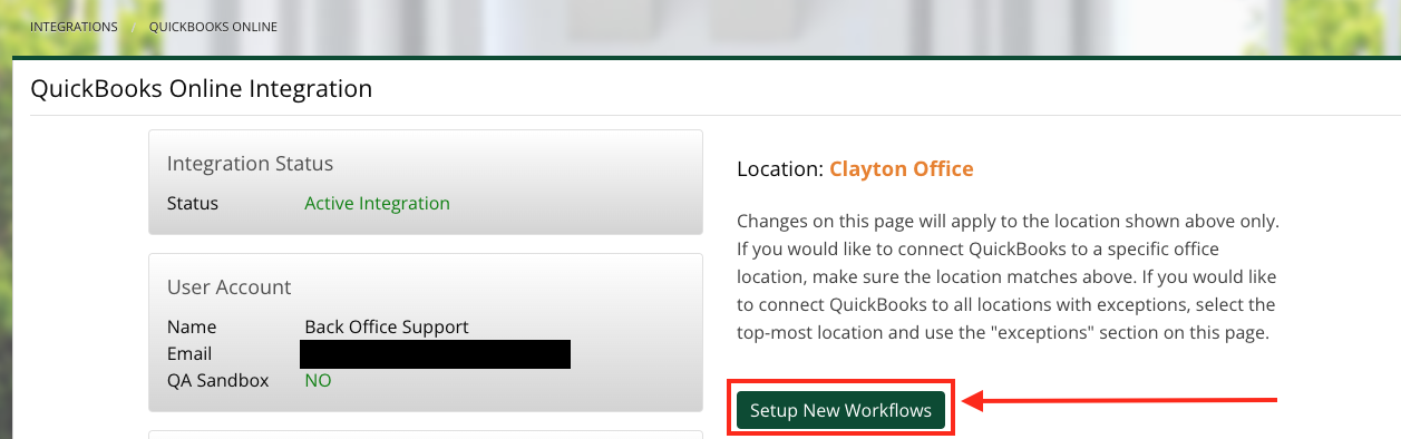 Configure the QuickBooks Online integration with Workspace