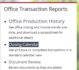 Use the Closing calendar (For staff only) (Workspace)