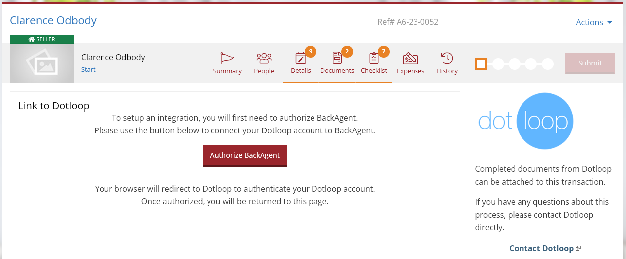 Enable the Dotloop integration (For administrators) (Workspace)