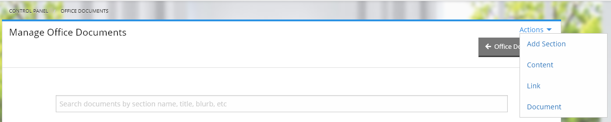 Office documents: Manage content (Workspace)