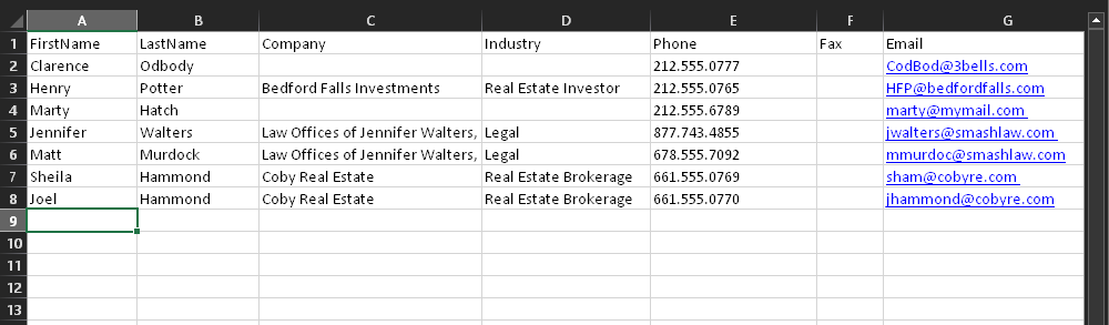 Import personal contacts (Workspace)