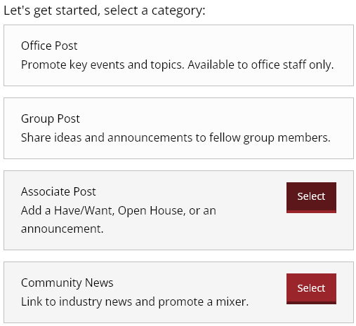 Create an associate post (Workspace)