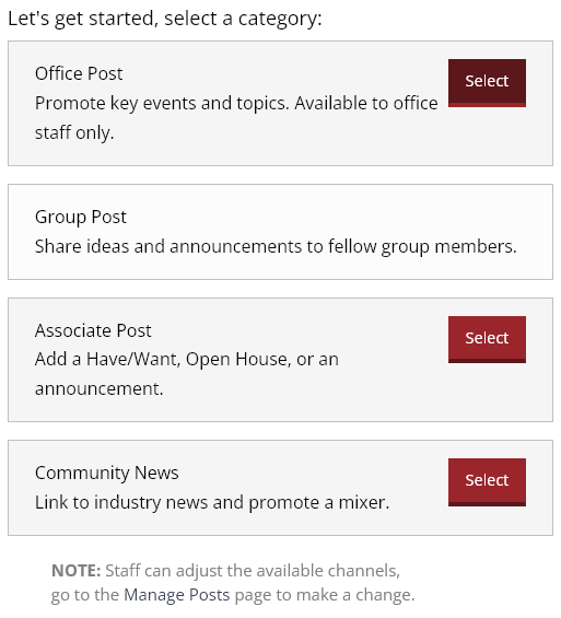 Create an office post (Workspace)