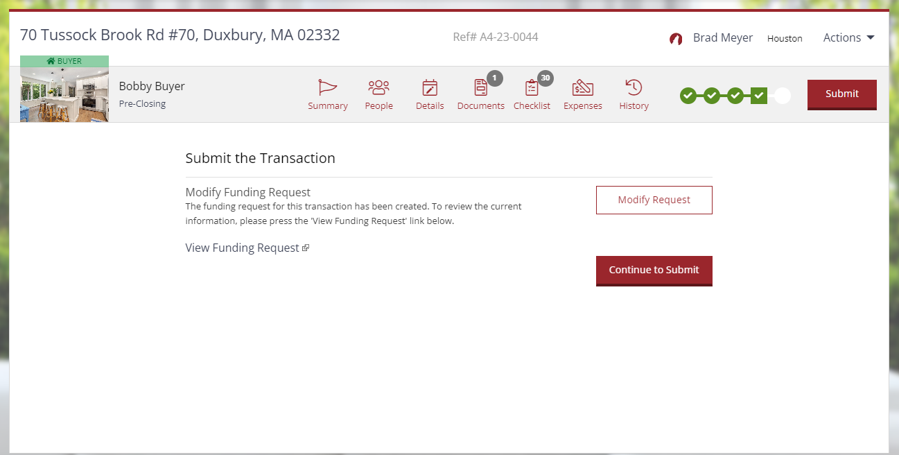 Submit a transaction for review and approval (Workspace)