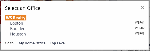 Switch office levels (Workspace)