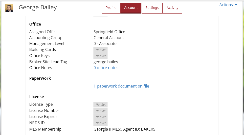 View an associate's paperwork (Workspace)