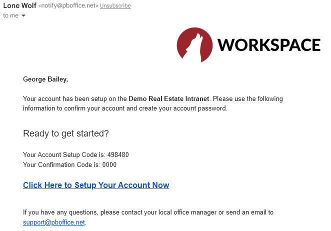Account verification process (Workspace)