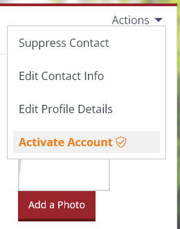 Change a contact into an associate account (Workspace)
