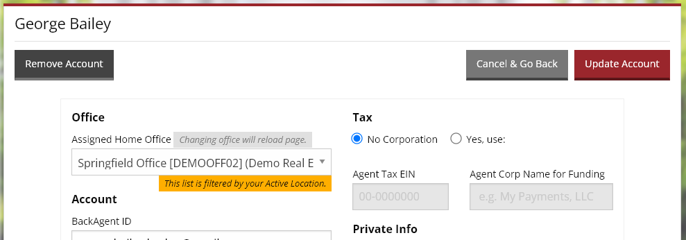 Terminate an associate account (Workspace)