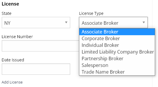 Associate account details defined (Workspace)