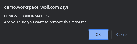 Remove a Reservations calendar (Workspace)