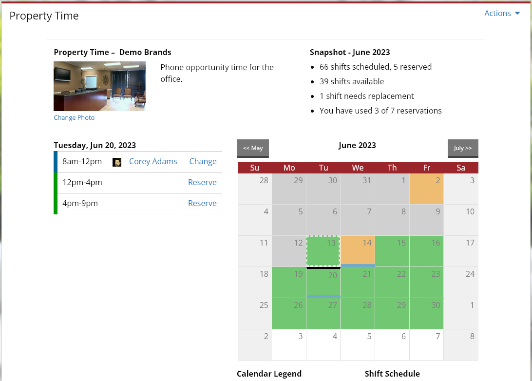 Reserve a resource using the Reservations calendar (Workspace)