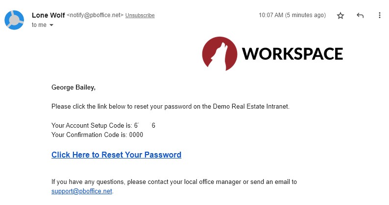 I can't log in. I need to reset my password (Workspace)