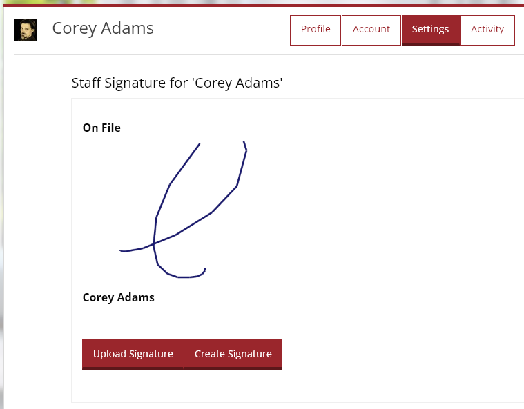 Add a staff signature (for funding approval only) (Workspace)