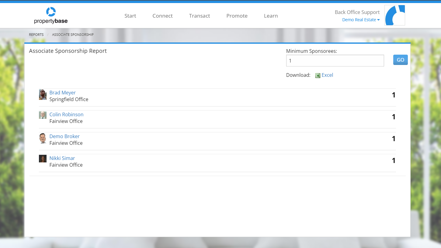 Recruitment and Sponsorship reports (Workspace)