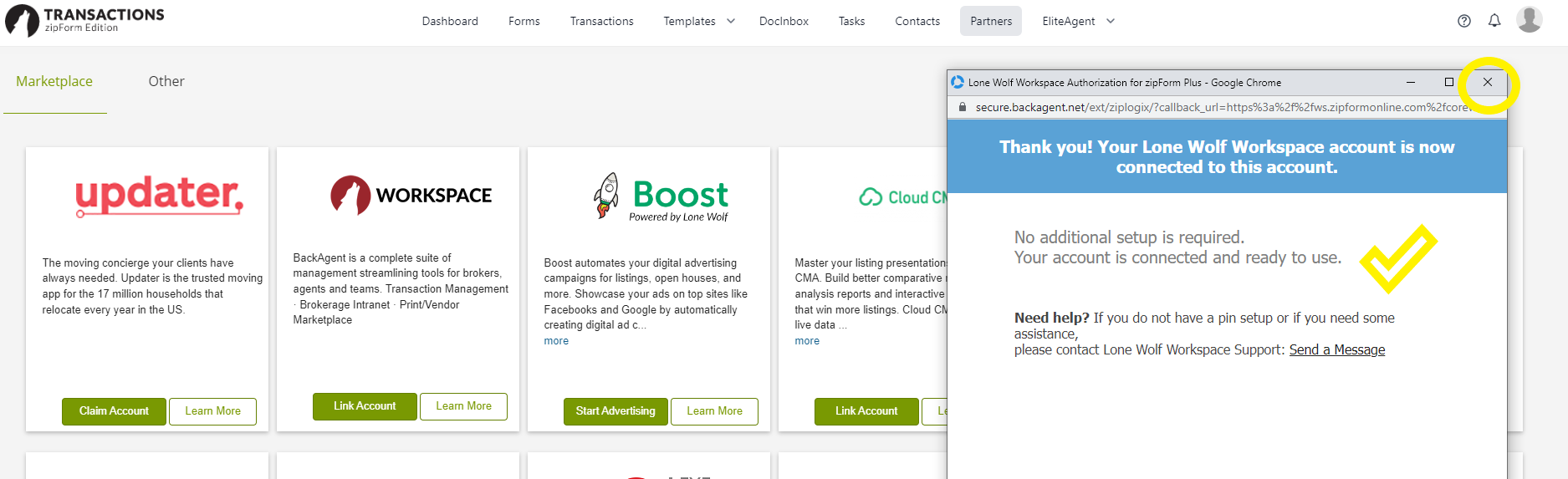 Connect your Workspace and Transactions (zipForm Edition) accounts ...
