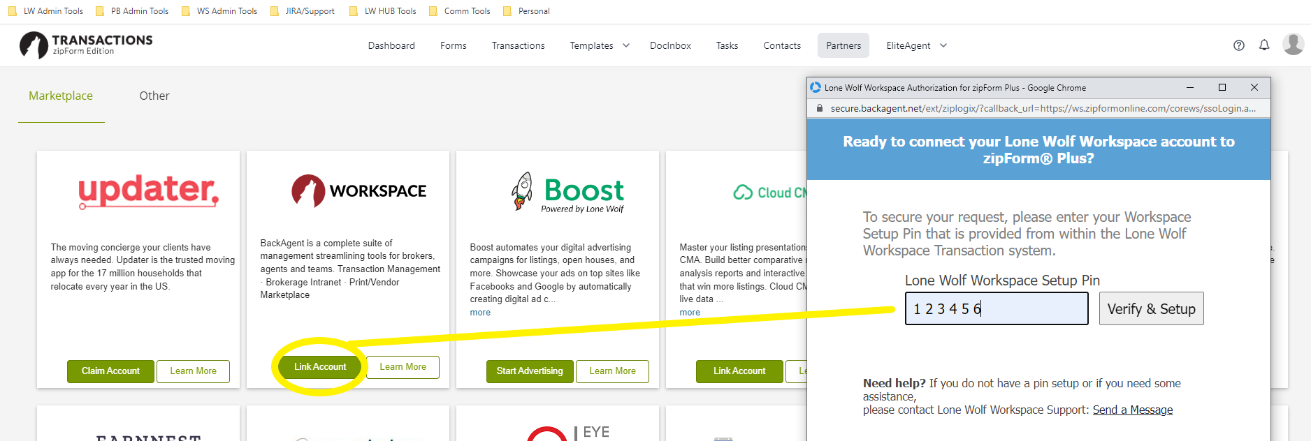 Connect your Workspace and Transactions (zipForm Edition) accounts ...