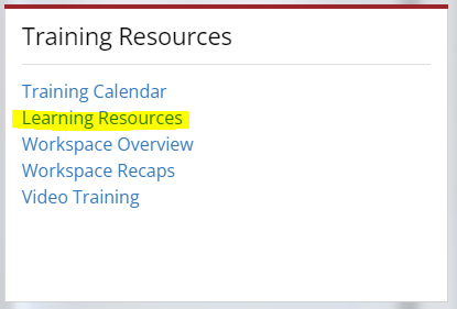 Add learning resources (Workspace)