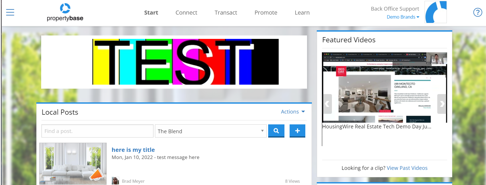 Create, edit, or remove a promotional banner (Workspace)