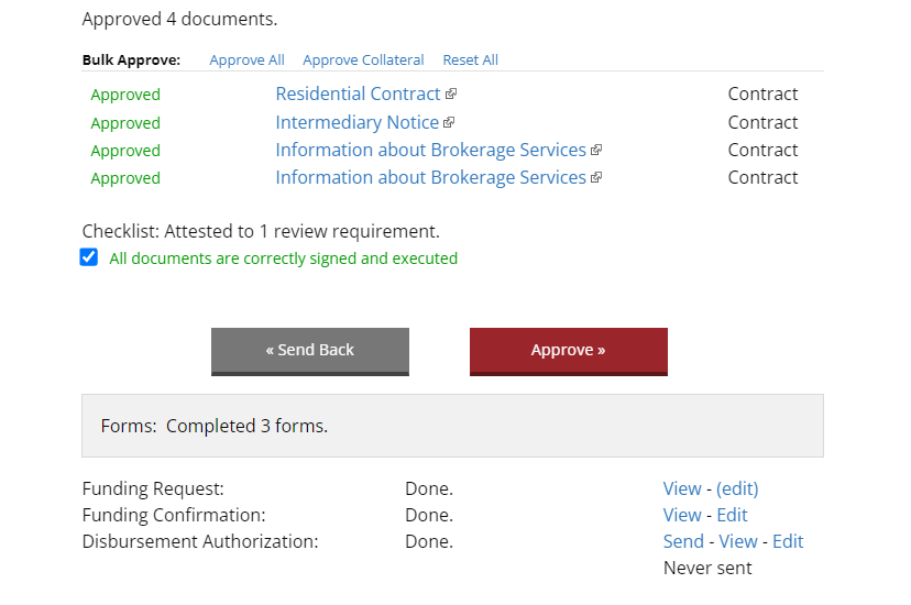 Review a transaction (Workspace)