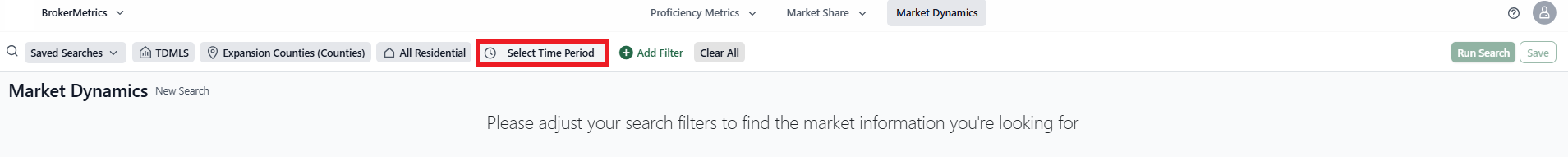 Identify changes to market conditions over time (BrokerMetrics)