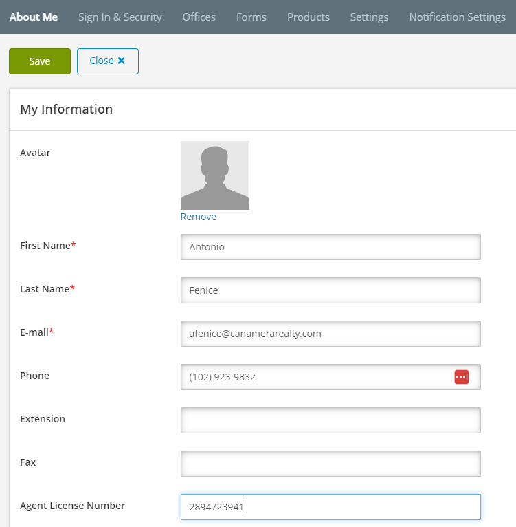 Set up your user profile as a new agent user (zipForm Edition)