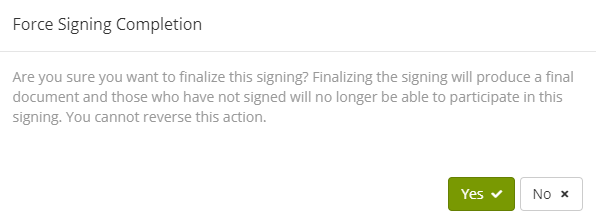Force a signing into the Completed status (Authentisign for zipForm)