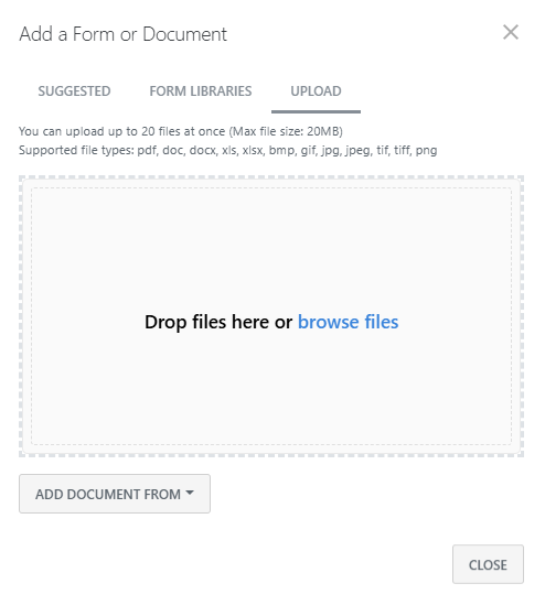Add a document or form to a transaction or template (zipForm Edition)
