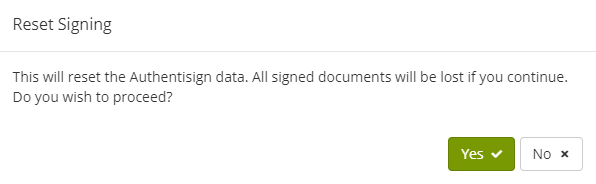 Reset a signing (Authentisign for zipForm)
